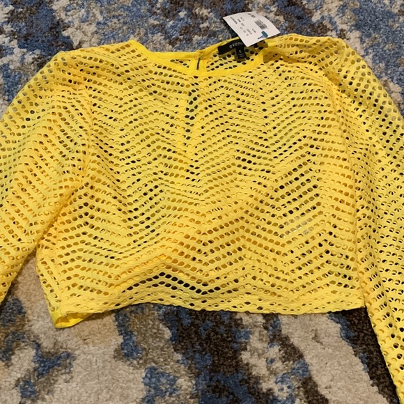 Evenuel | Tops | New Evenuel Yellow Mesh Top | Poshmark